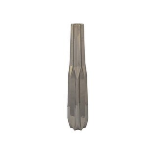 44 Inch Tall Decorative Vase, Tumbler Shape Ceramic Frame, Silver ...