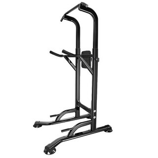 Height Adjustable Power Tower Dip Stand Station Workout Station ...