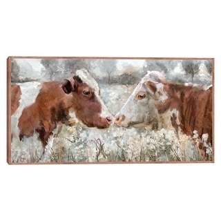 Cow Kiss By Studio Arts Canvas Art Print - Bed Bath & Beyond - 38859795