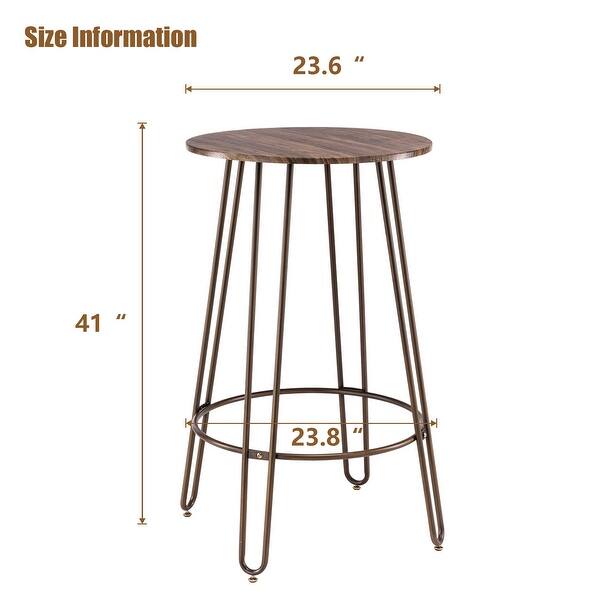Bar Table Pub Table Bar Height Table Tall Bistro Round Bar Dining Table ...