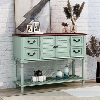 Bea Modern Green Console Table with Storage - 45.3"Lx15"Wx34.3"H - Bed ...