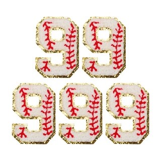 Baseball Number Patches Iron on - White - Bed Bath & Beyond - 43608876