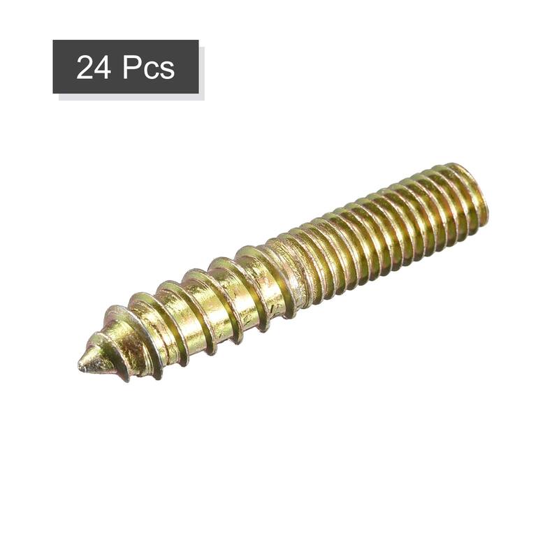 Hanger Bolts, 24pcs Double Ended Thread Dowel Screws for Furniture ...