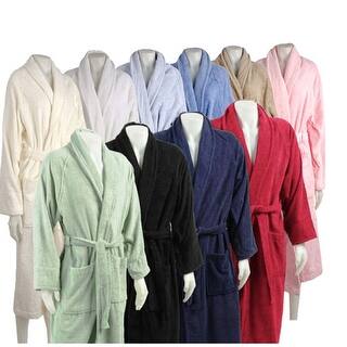 Large Long Unisex Staple Cotton Terry Cloth Bathrobes - Bed Bath ...