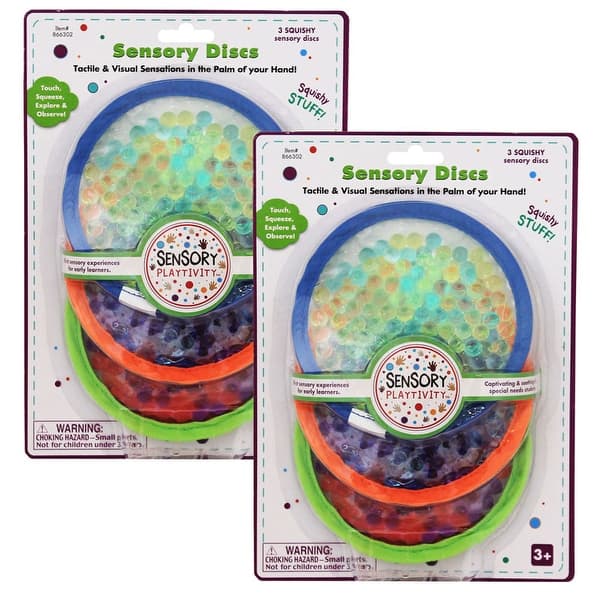 Essential learning products (2 pk) squishy stuff sensory discs 866302bn ...