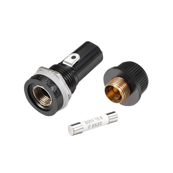 Screw Cap Panel Mounted Fuse Holder with 6 x 30mm Ceramics Fuse 10Set ...
