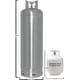 Flame King 100LB Galvanized Steel Propane Tank with POL Valve, Rust and ...