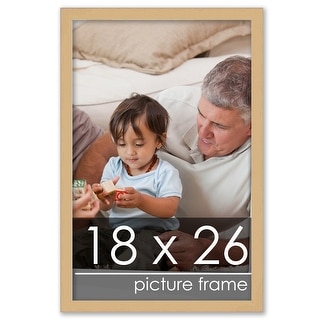 18x26 Traditional Natural Complete Wood Picture Frame with UV Acrylic ...