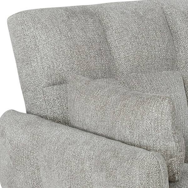 Glen 59 Inch Sleeper Sofa Bed Futon, Grid Tufting, Smooth Beige Fabric ...