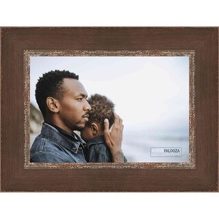 14x8.5 Distressed/Aged Walnut Complete Wood Picture Frame with UV ...