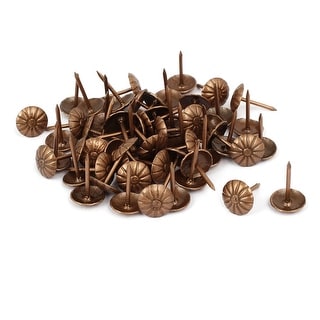 7/16" Dia Daisy Upholstery Nail Tack Push Pin Thumbtack Copper Tone ...