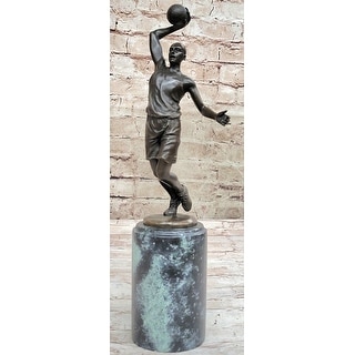 Bronze Statue Sculpture Trophy Of Nba Basketball Player Going For Dunk ...