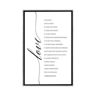 iCanvas "Love Is Patient, Love Is Kind, 1 Corinthians 13-4-8" by Eden ...