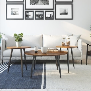 Ameriwood Home MaClay 3 Pc Coffee Table and End Table Set - Bed Bath ...