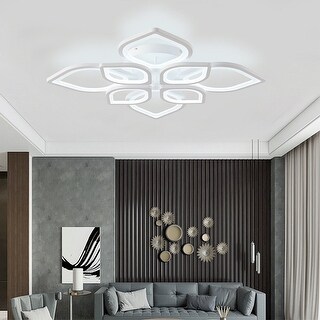 Modern Acrylic LED Ceiling Light Fixture Chandelier Lamp - 27.56" x 4. ...