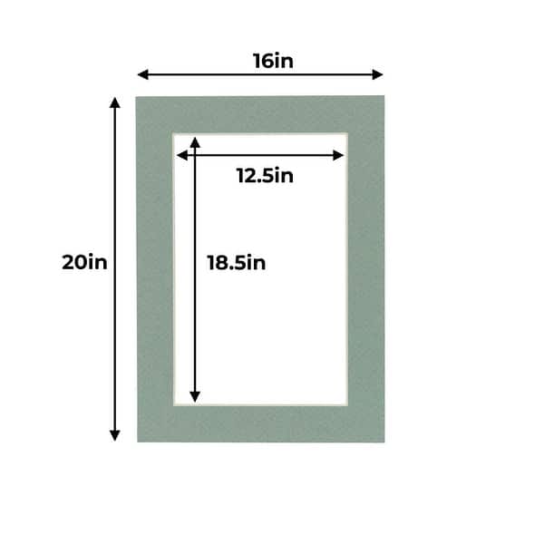 16x20 Mat for 13x19 Photo - Seafoam Green Matboard for Frames Measuring ...