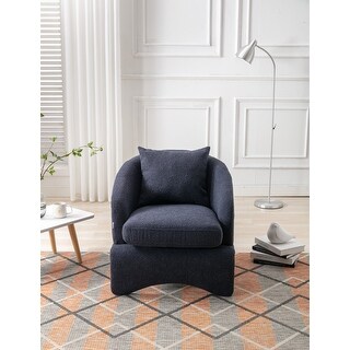 Polyester Upholstery Barrel Chair Accent Arm Chairs Single Sofa - Bed ...