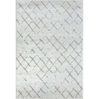 8' X 10' Cream Geometric Area Rug - 3'6" - Bed Bath & Beyond - 39633375