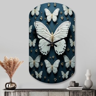 White Black Butterfly Fluttering Wings Butterflies - Butterfly Large ...