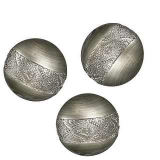 Dublin Silver Set Of 3 Orbs - Bed Bath & Beyond - 42529216