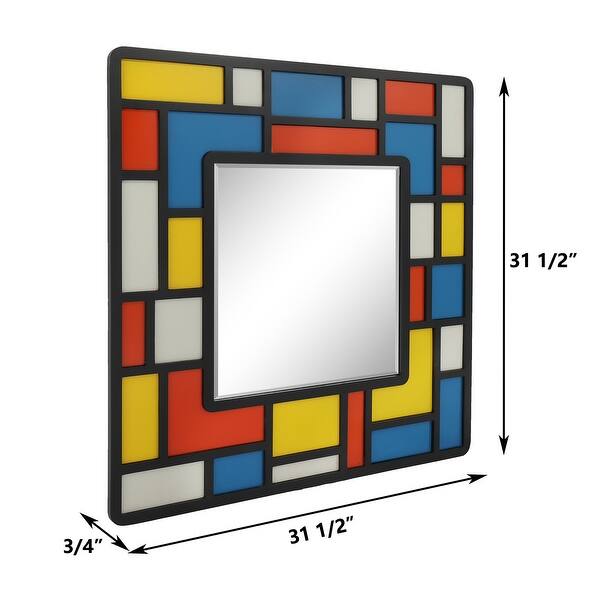 MacLuu Piet Mondrian Abstract Wall Mirror - Bed Bath & Beyond - 36612293