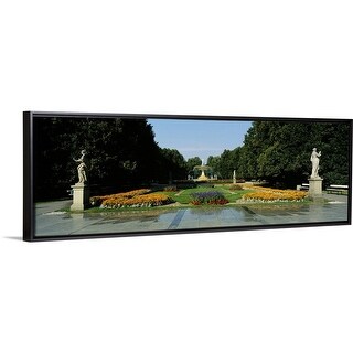 "Ogrod Saski Park Warsaw Poland" Black Float Frame Canvas Art - Bed ...