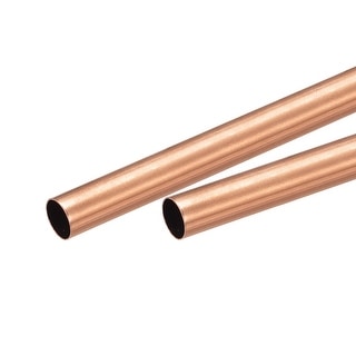 Copper Round Tube 9mm OD 0.25mm Wall Thickness 200mm Length Pipe Tubing ...