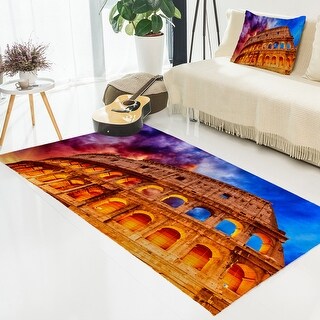 Designart 'Colosseum Rome Italy' Monumental Area Rug - Bed Bath ...