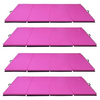 BalanceFrom Fitness 120 x 48" All Purpose Folding Gymnastics Mat, Pink ...