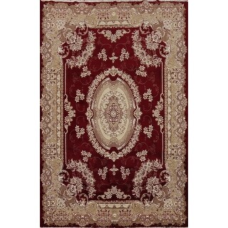 Victorian Style Burgundy Aubusson Turkish Area Rug Machine Made Carpet ...