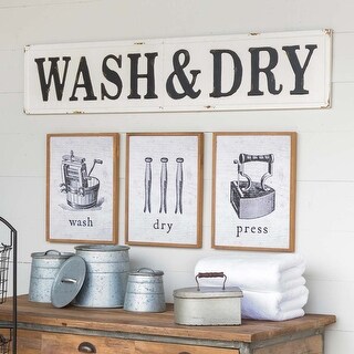 Embossed Metal Wash & Dry Sign - Bed Bath & Beyond - 40164924
