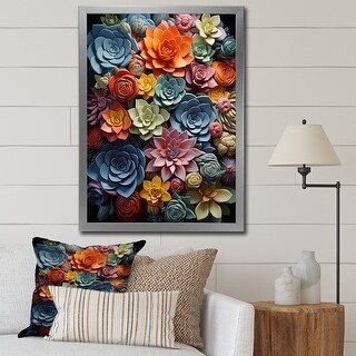 Designart "Colorful Succulents Natures Resilience" Succulent Framed ...