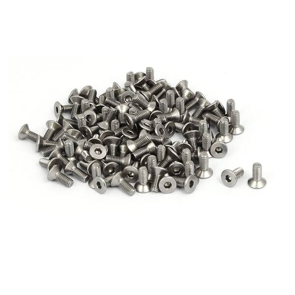 M3x8mm 304 Stainless Steel Flat Head Hex Socket Screws Fasteners ...
