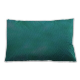Ahgly Company Patterned Indoor-Outdoor Dark Cyan Green Lumbar Throw ...