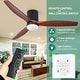 Moasis 52" Low Profile Ceiling Fan with LED Light and Remote Wall ...