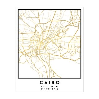 Cairo Egypt Cairo Street Map Maps Minimal Urban Art Print/Poster - Bed ...