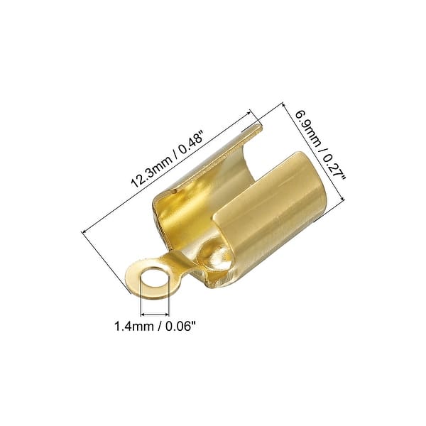 Fold Over Cord Ends, Terminators Crimp Cap Clasp Tips for DIY, 30Pcs ...