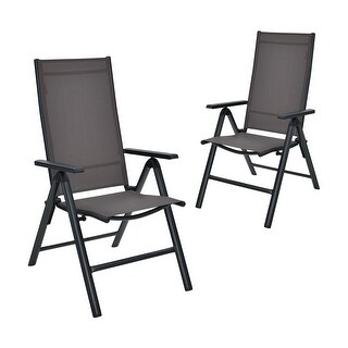 2 Pack Folding Dining Chairs Adjustable Reclining Back Chairs Suitable ...