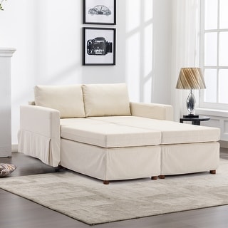 2 Seat Module Sectional Sofa Couch With 2 Ottoman - Bed Bath & Beyond ...