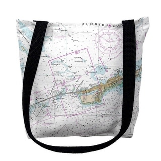 Miami to Marathon & Florida Bay, FL Nautical Map Medium Tote Bag 16x16 ...