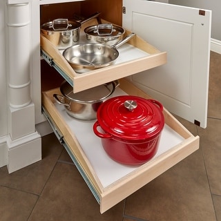Slide-A-Shelf Custom Oak Front – 6" to 36" Width, Full Extension Rails ...