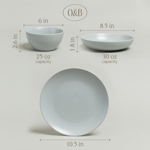 over&back Coupe Semi-Matte Stoneware Dinnerware Set - Bed Bath & Beyond ...
