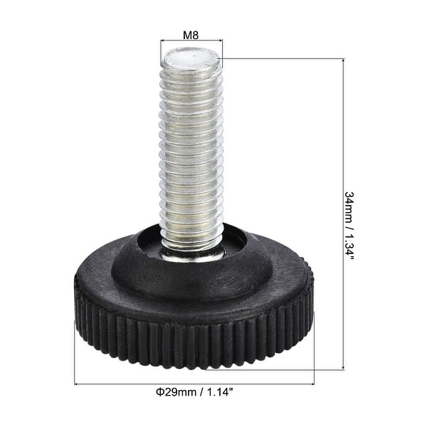 M8 Furniture Leveling legs Threaded Insert Nut Kit 29x34mm 4 Sets ...