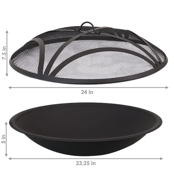 Classic Elegance Replacement Fire Pit Bowl with Spark Screen - 23 ...