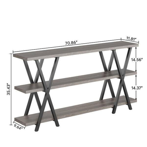 Console Table, Narrow Long Sofa Table with Storage for Entryway - Bed ...