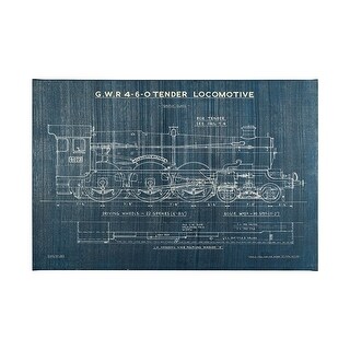 Locomotive Blueprint I (60 x 40) Canvas Art Print - Bed Bath & Beyond ...