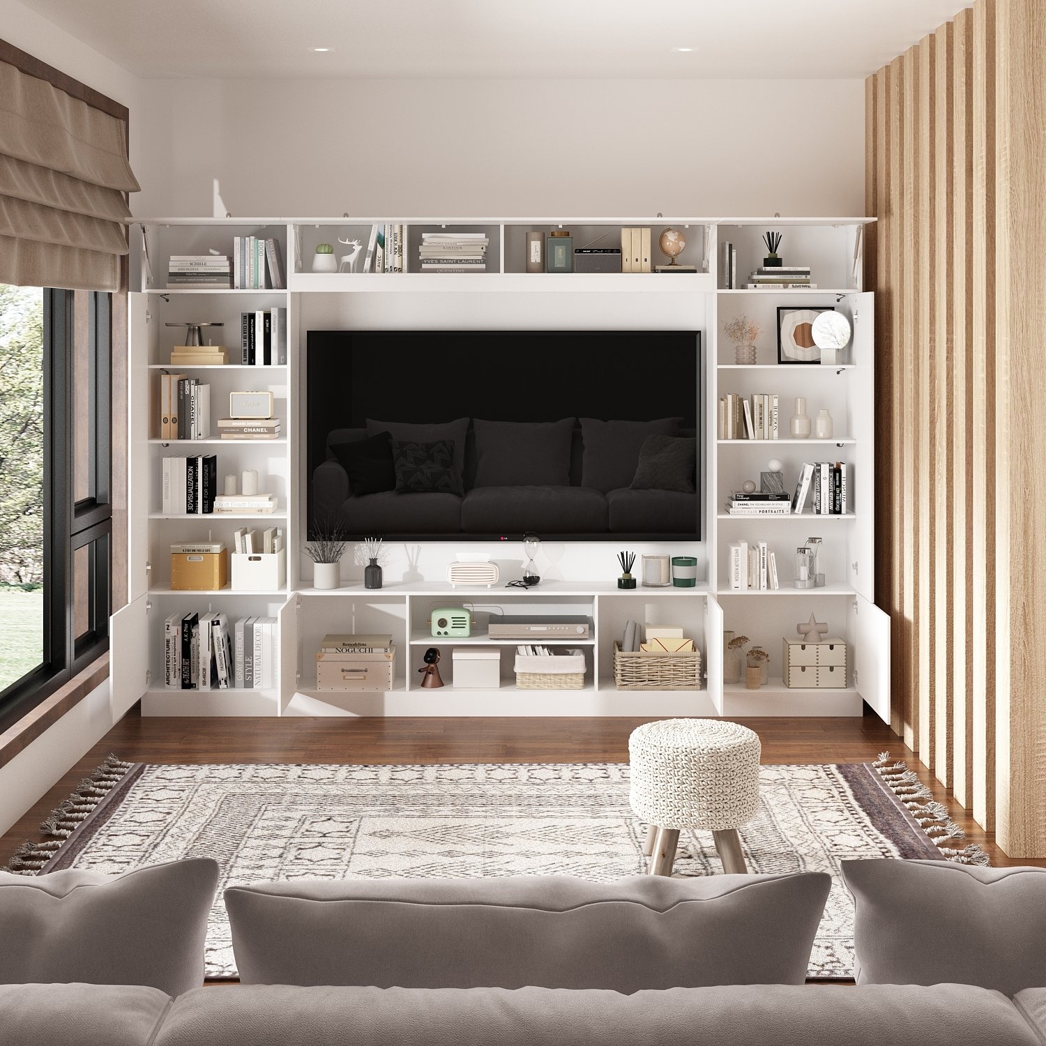 Tv and bookshelf unit store