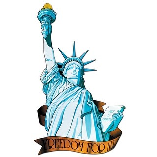 Club Pack of 12 Blue, White and Yellow Patriotic Miss Lady Liberty ...