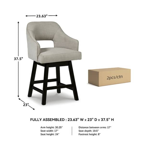 Signature Design by Ashley Tallenger Swivel Bar Stool (Set of 2) - Bed ...