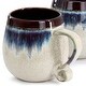 Meritage Lexington 4 Piece 20 Ounce Stoneware Two Tone Mug Set in Dark ...
